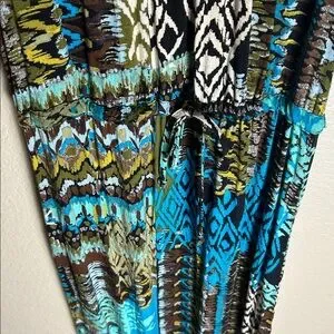 Notations | Dresses | Notations Embellished Tribal Print Maxi Dress ...